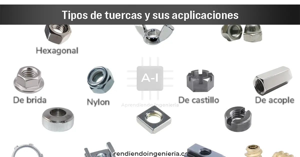 Tipos de tuercas y sus aplicaciones